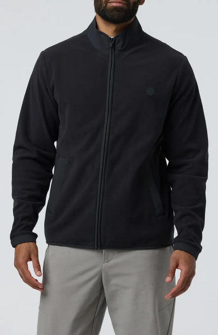Mens Black Fleece Jacket - Swiss Tech